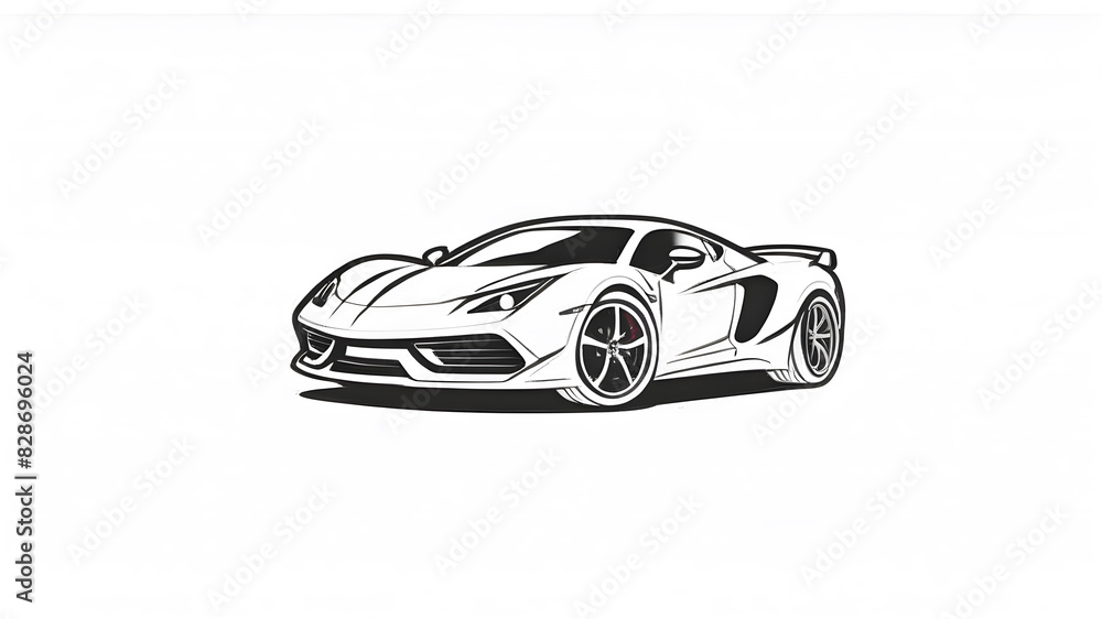 Car themed logo icon symbol emblem, Generative AI Stock Illustration ...