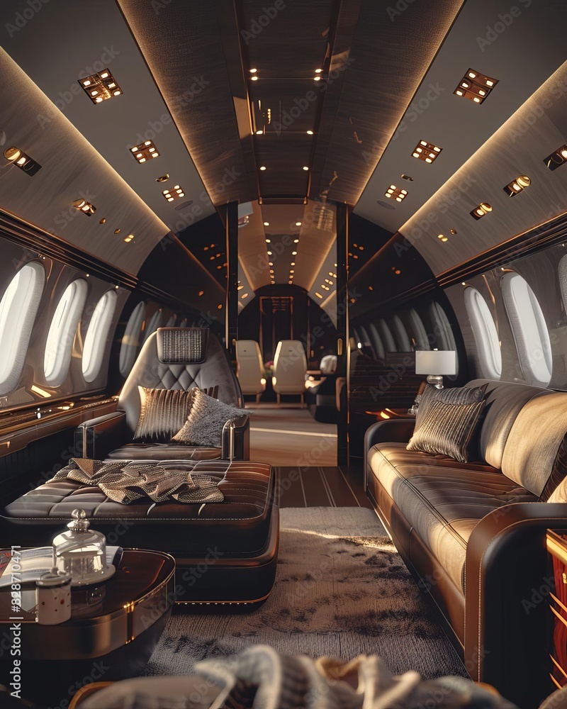 Design an innovative business jet interior concept that combines luxury ...