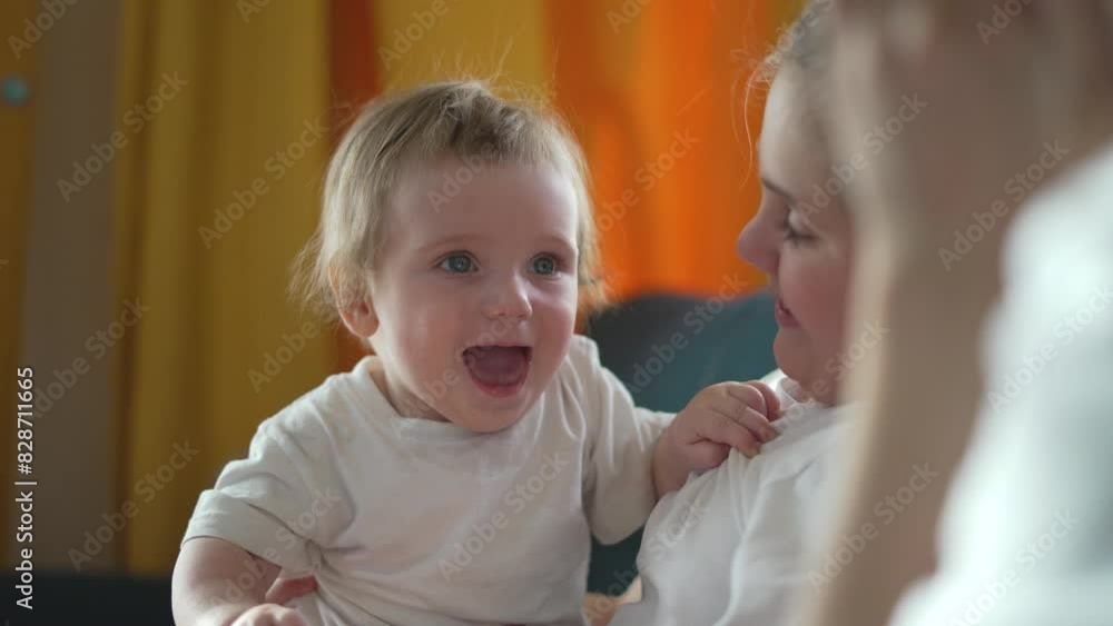 Cinematic shot. sister hugs her brother conveying deep care and ...