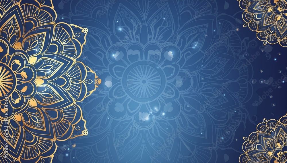 Indian style blue background template design for cover, business ...