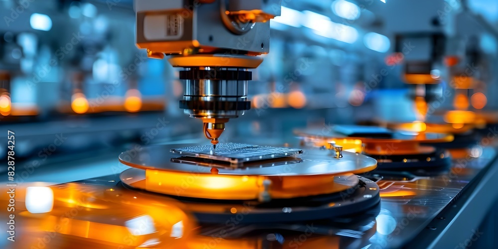 Silicon Wafer in a Microchip Production Lab: Essential for Electronic ...
