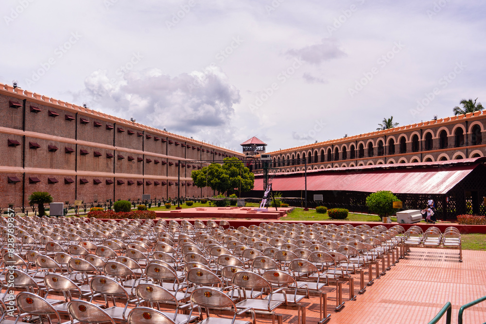 Central View of Cellular Jail, Andaman and Nicobar Islands - Historic ...