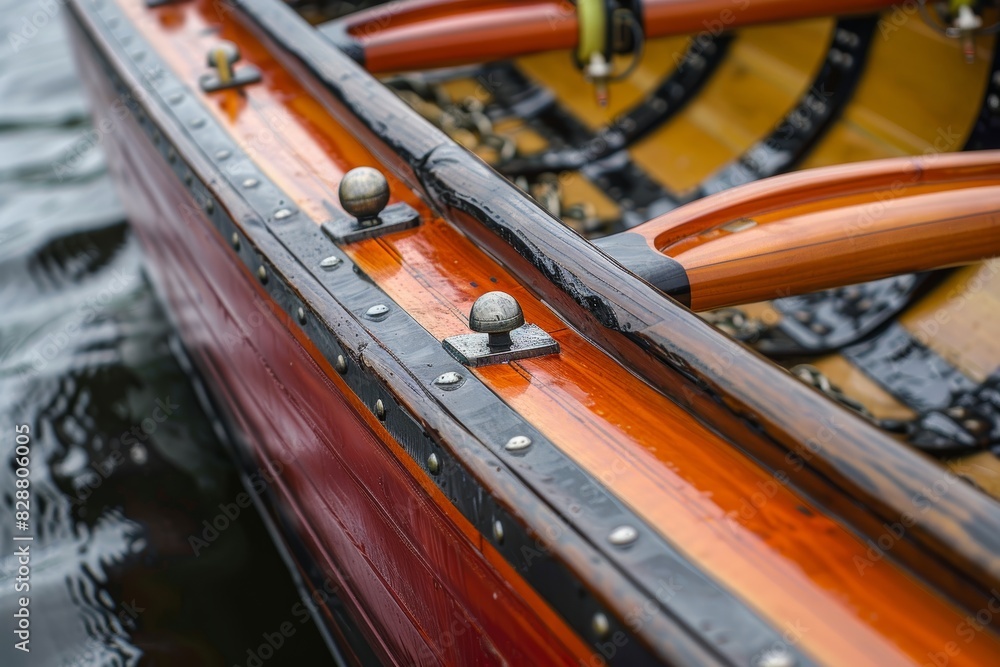 Detailed Image of Rowing Boat Rigging and Oarlocks - Competitive Rowing ...