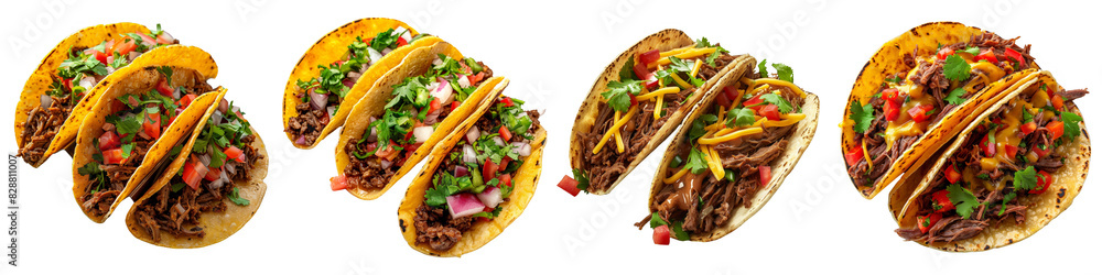 Birria Tacos clipart collection, symbol, logos, icons isolated on ...