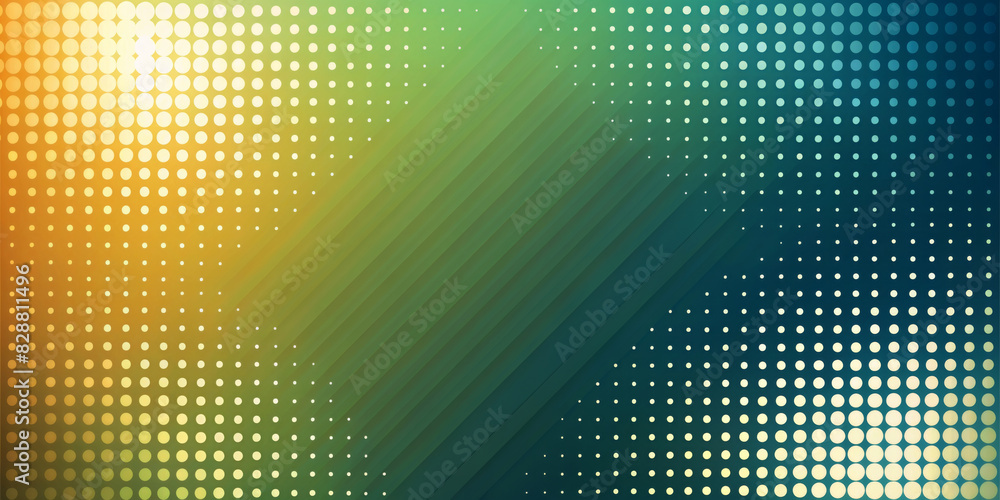 Vibrant gradients form the background, while dotted patterns add a ...