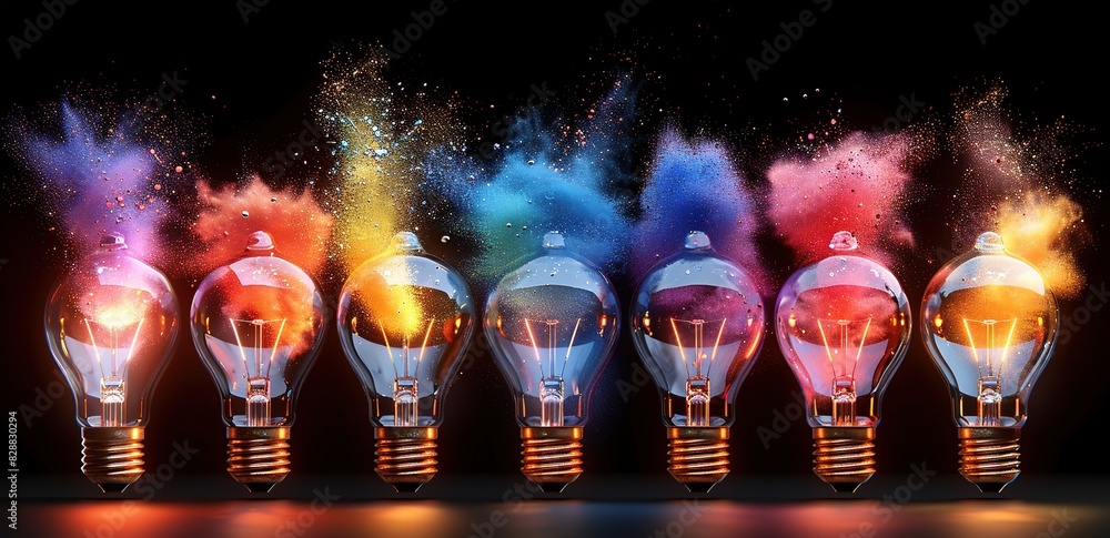 Land of lights with a colorful powder sprinkle effect in the photo in ...