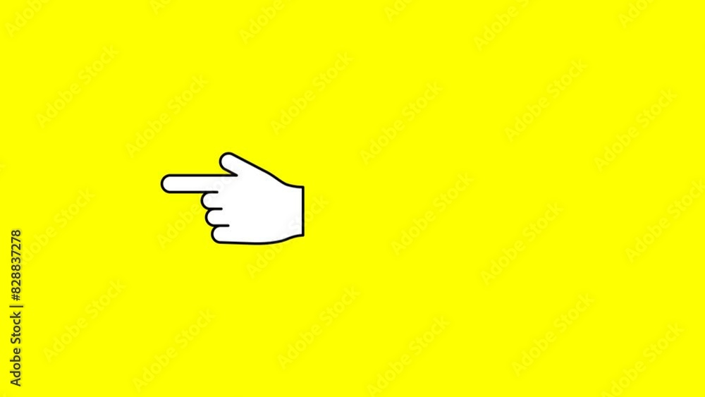 Animation of left pointing hand icon with transparent background Alpha ...