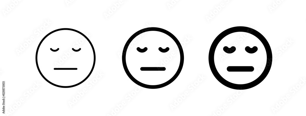 Editable bored expression emoticon vector icon. Part of a big icon set ...