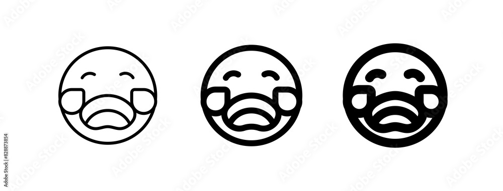 Editable crying expression emoticon vector icon. Part of a big icon set ...