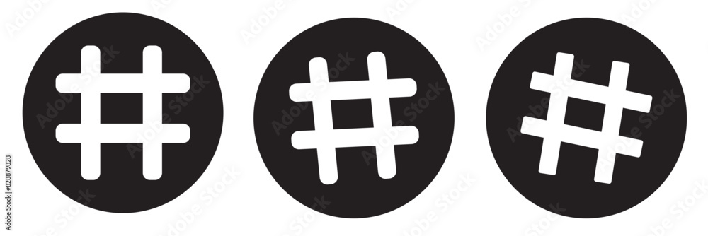 hashtag icon symbol, popular trend for social media tags - the hash ...