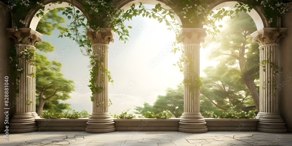 D Renderings of Classical Roman or Greek Architecture Adorned with ...