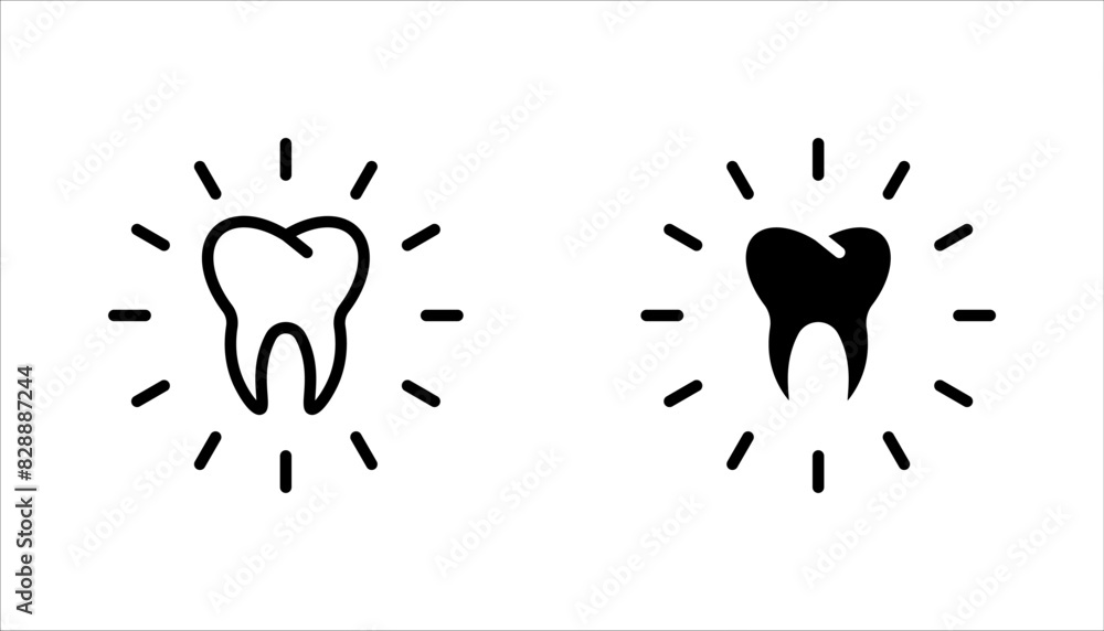 Tooth icon set. Dentistry symbol. Medical sign. Dentalhealth. Tooth ...