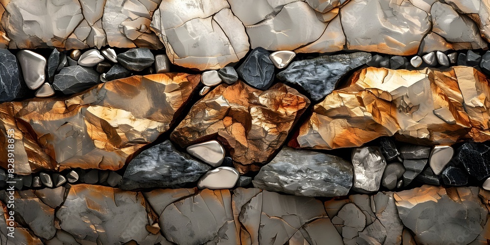 Silver Ore Stones: Enhancing Texture and Design with Horizontal Banners ...