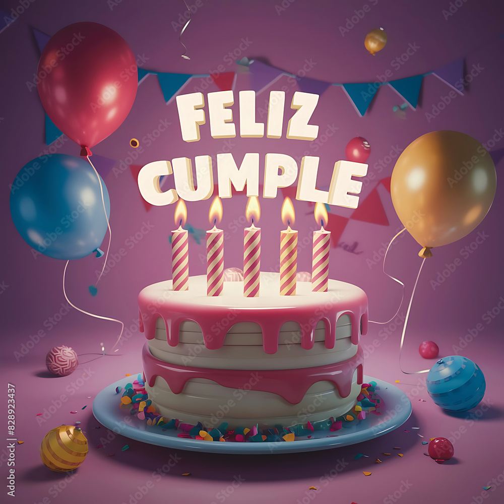 Feliz cumple and Feliz cumpleaños sign means Happy Birthday in Spanish ...