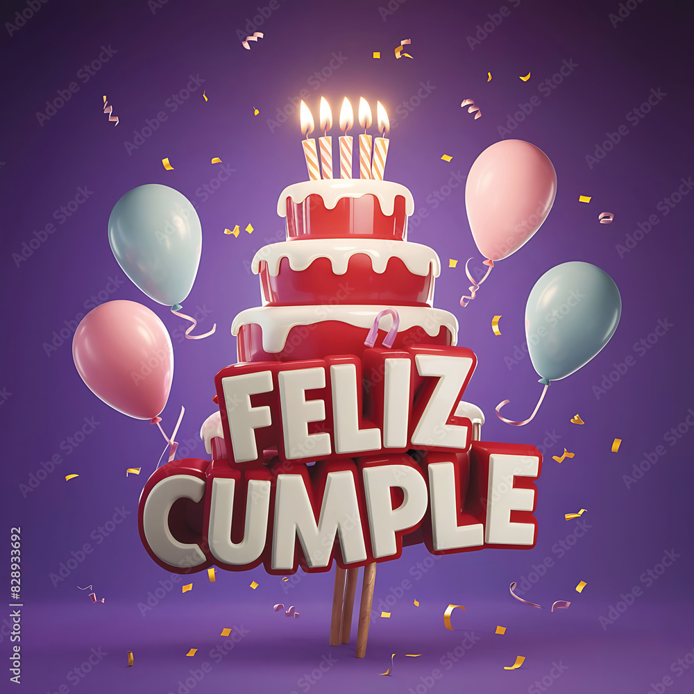 Feliz cumple and Feliz cumpleaños sign means Happy Birthday in Spanish ...