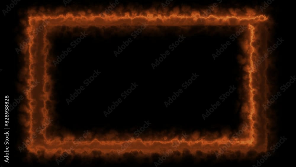 Rectangular Fire effect Animation. Fire Flame Gradually Appearing in A ...