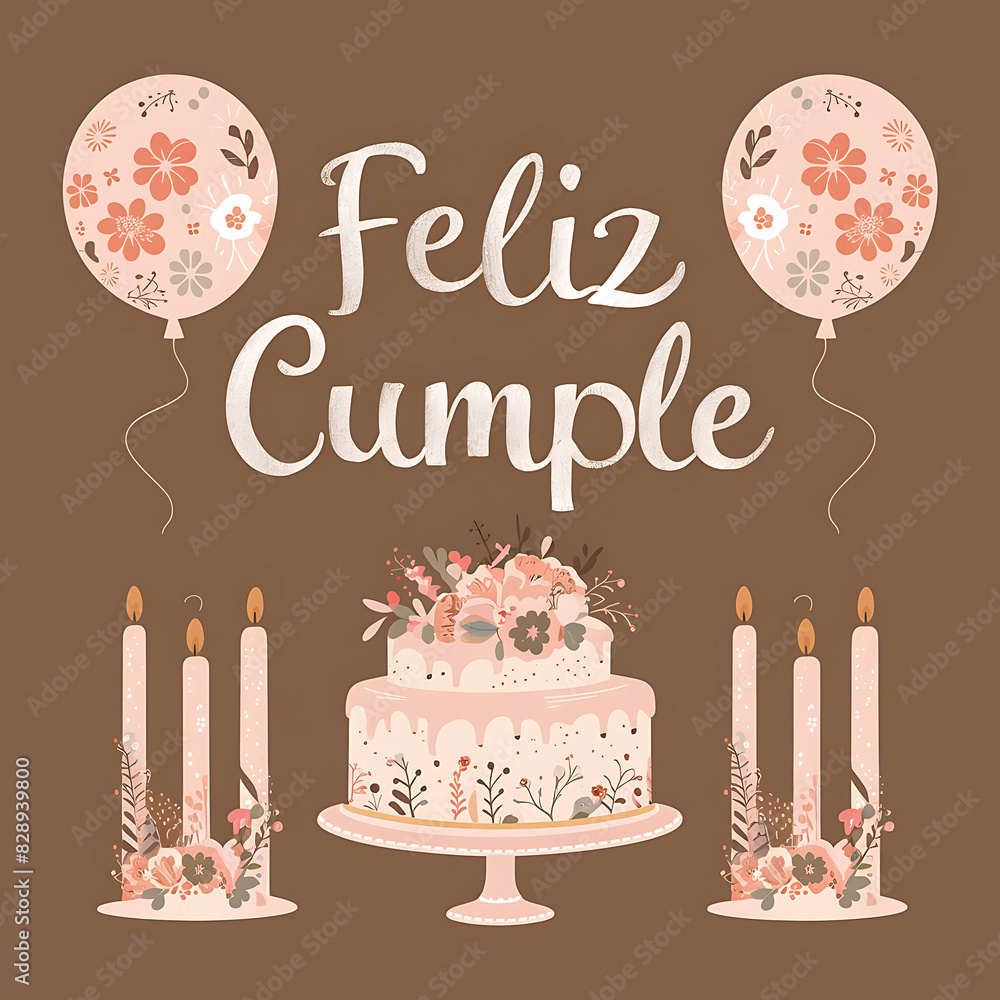 Feliz cumple and Feliz cumpleaños sign means Happy Birthday in Spanish ...