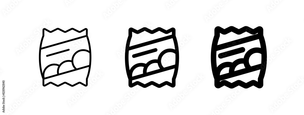 Editable potato chips bag vector icon. Part of a big icon set family ...