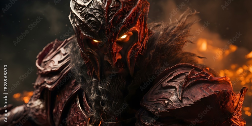 Depiction of Mars, the Roman God of War, in Full Battle Armor. Concept ...