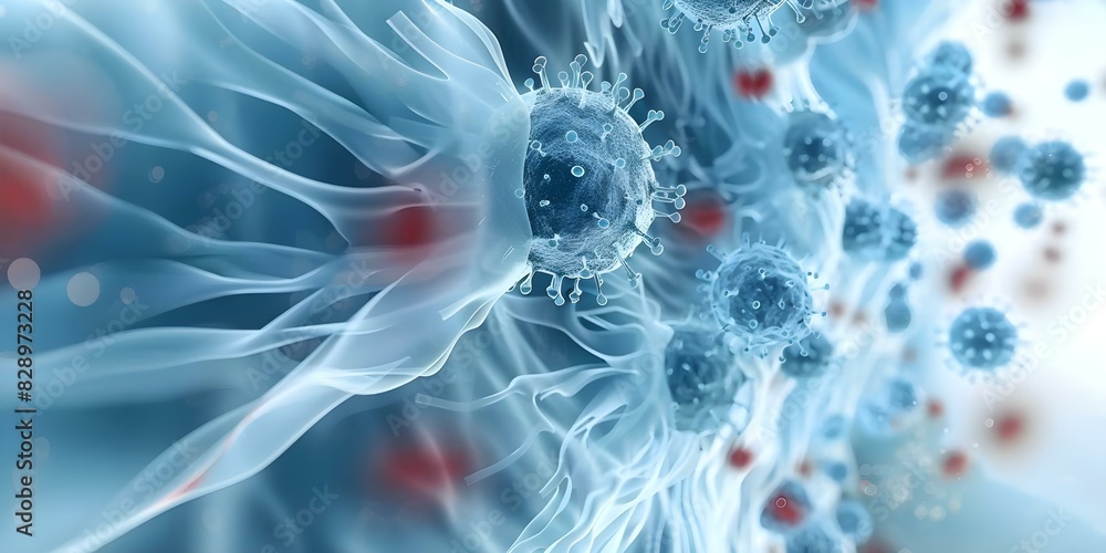 D Rendering: Basophils Releasing Histamine in Allergic Reaction Process. Concept Cell Biology ...