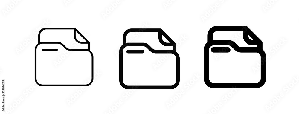 Editable vector file document folder icon. Part of a big icon set ...