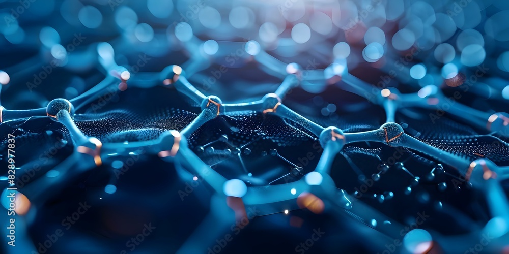 Visual Representation Of Hexagonal Grid Pattern In Graphene Neural