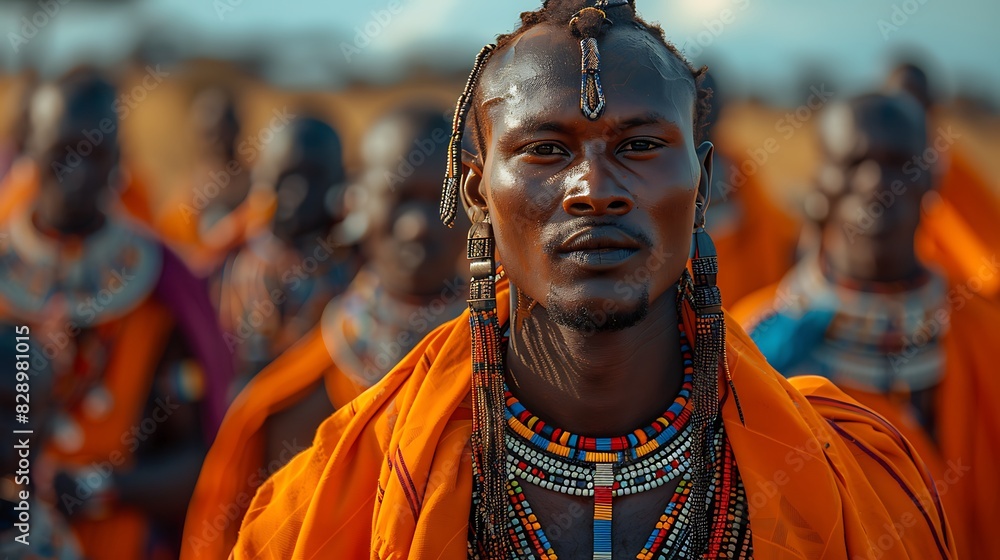 Indigenous tribes East Africa with traditional attire Maasai warriors ...
