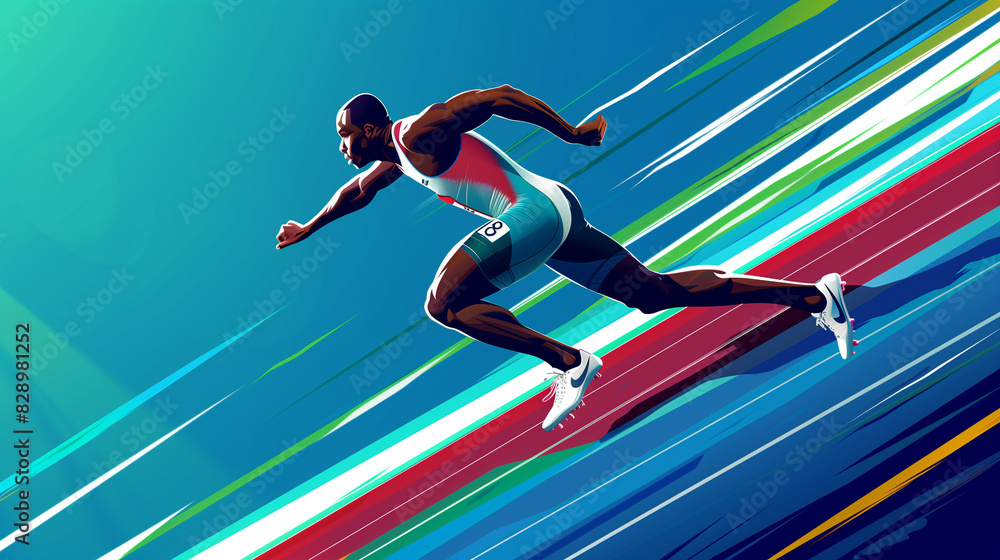copy space, vector illustration, Olympic Games in Paris 2024, black ...
