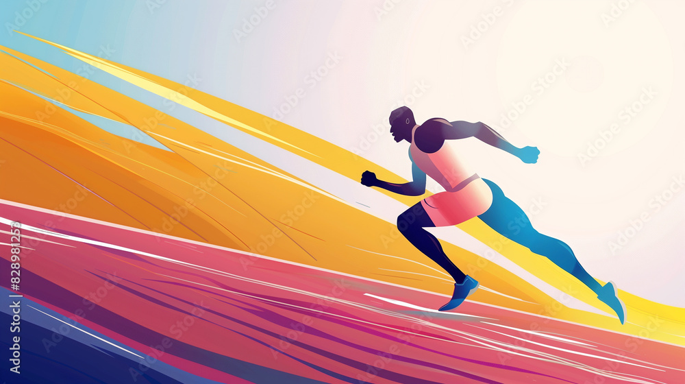 copy space, vector illustration, Olympic Games in Paris 2024, black ...