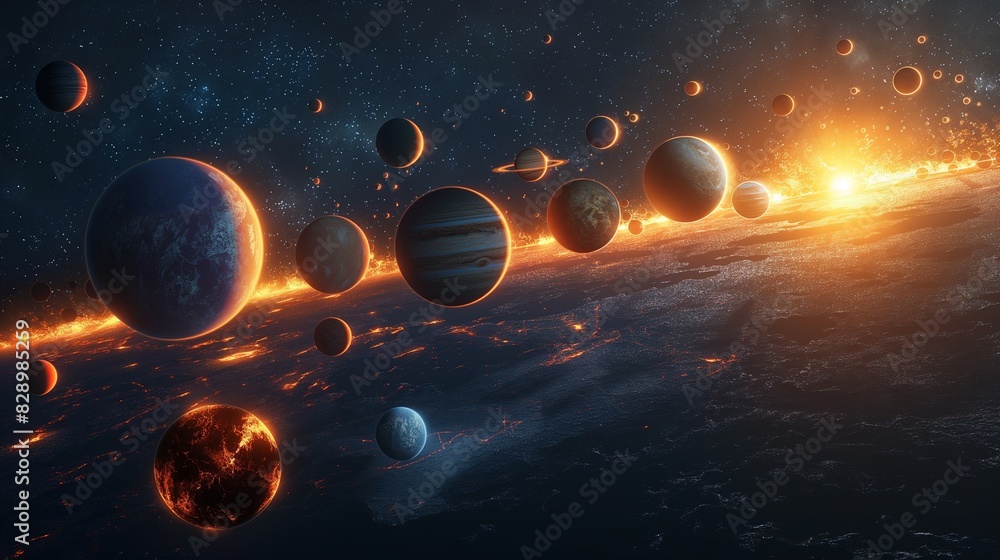 A Total Eclipse of the Sun, solar eclipse, Solar System planets Stock ...
