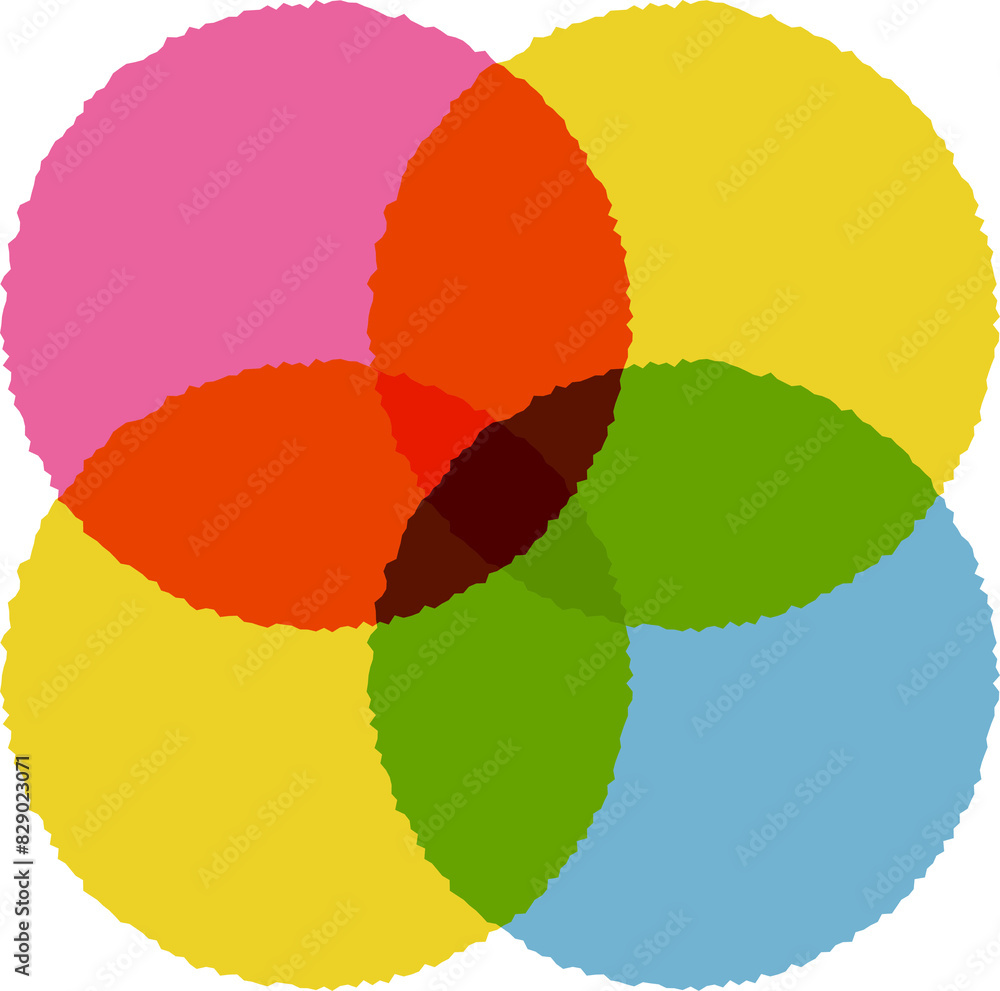 Venn diagram. Circle intersection for infographic. 4 four graph ...