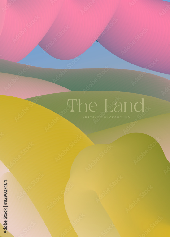 Trendy design template with fluid liquid wavy shapes. Vector Abstract ...