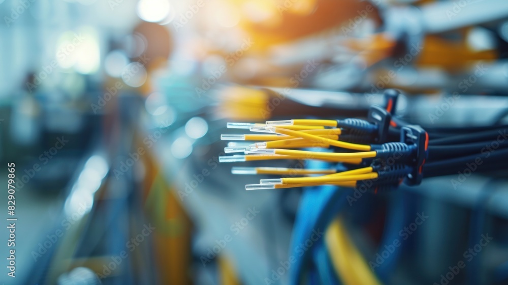 Collection of fiber optic cables with loose tubes, central strength ...