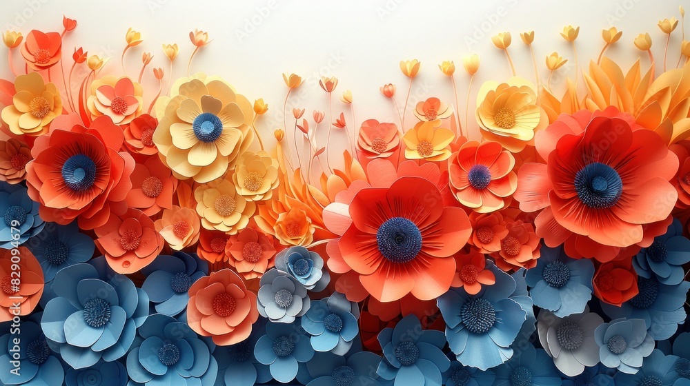 Generate an elaborate and efficient color palette for paper cutting ...