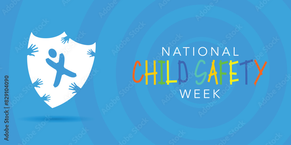 Child Safety Week in every June. Annual child safety awareness concept ...
