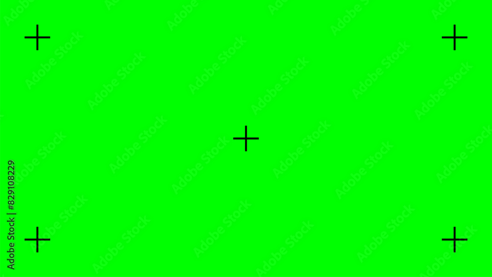 Green screen background with cross marks for tracking. Chromakey ...