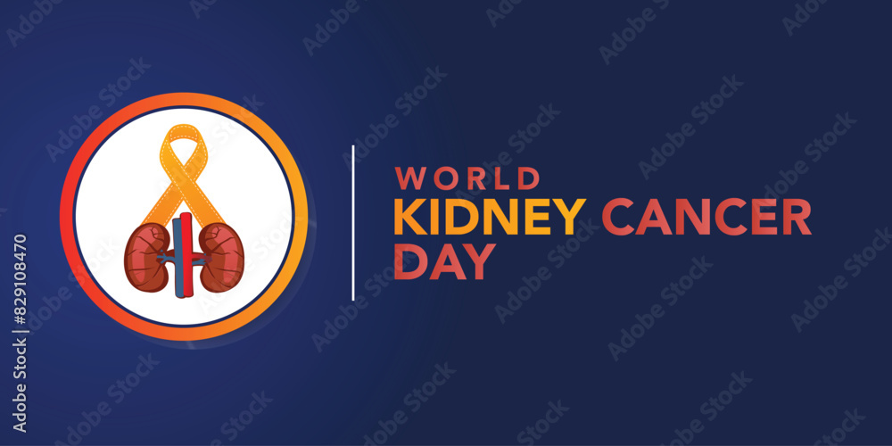 National Kidney Cancer Awareness Month. Orange Color Ribbon Background ...