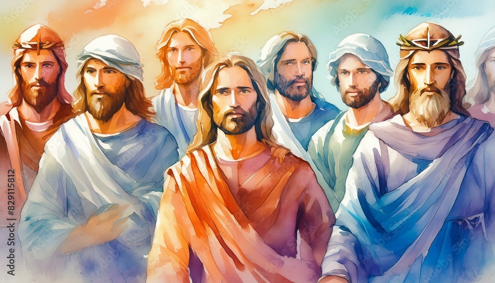 The twelve apostles with jesus christ Biblical. Christian religious ...