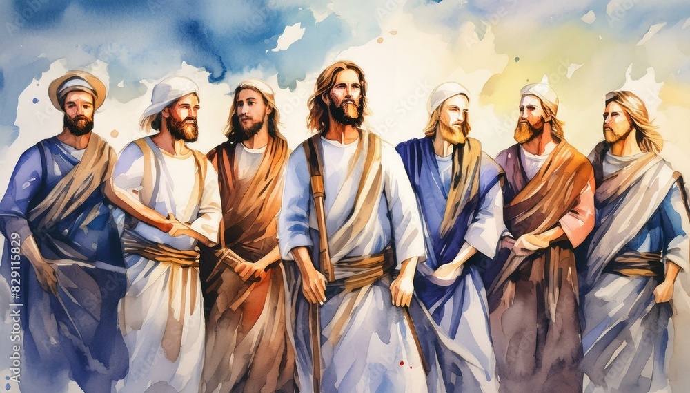 The twelve apostles with jesus christ Biblical. Christian religious ...