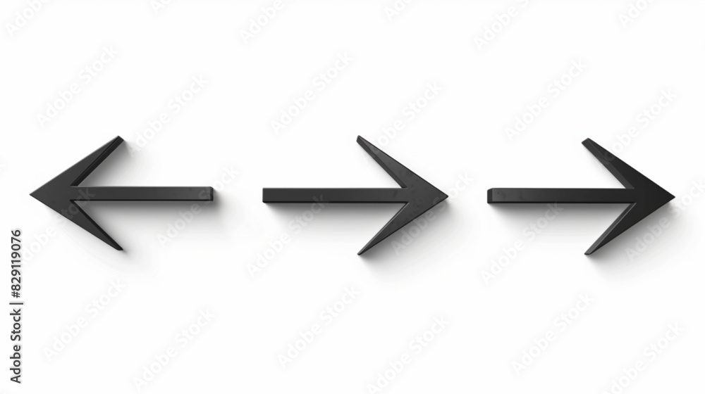 Choice between three roads icons. Three-way directional arrow ...