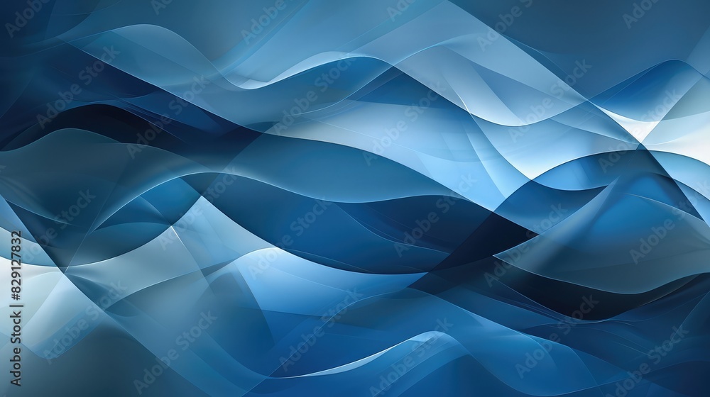 Abstract blue background with overlapping translucent shapes and subtle ...