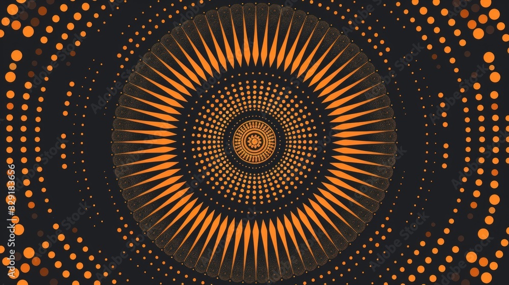 Shaded in brown African dot-and-circle geometric patterns often consist ...