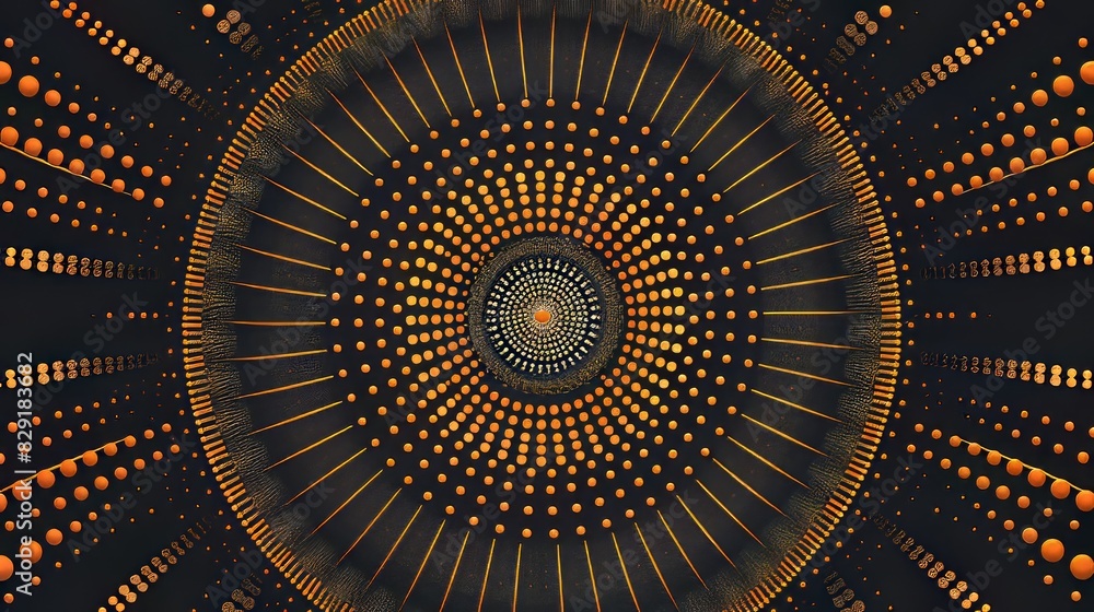 Shaded in brown African dot-and-circle geometric patterns often consist ...