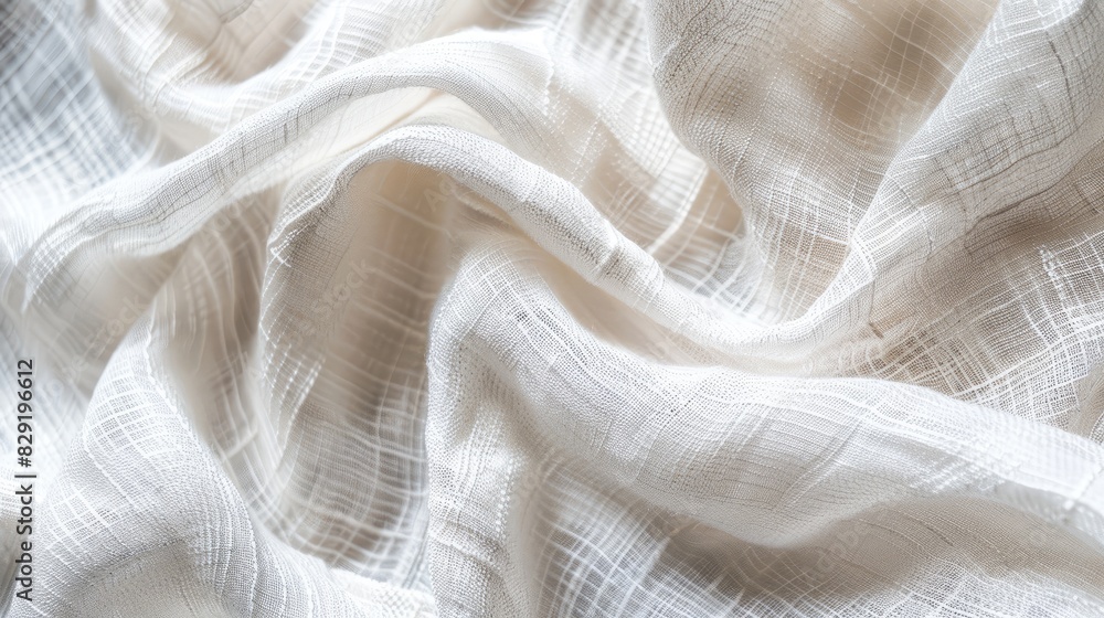 White laundry care label on fabric texture background Stock Photo ...