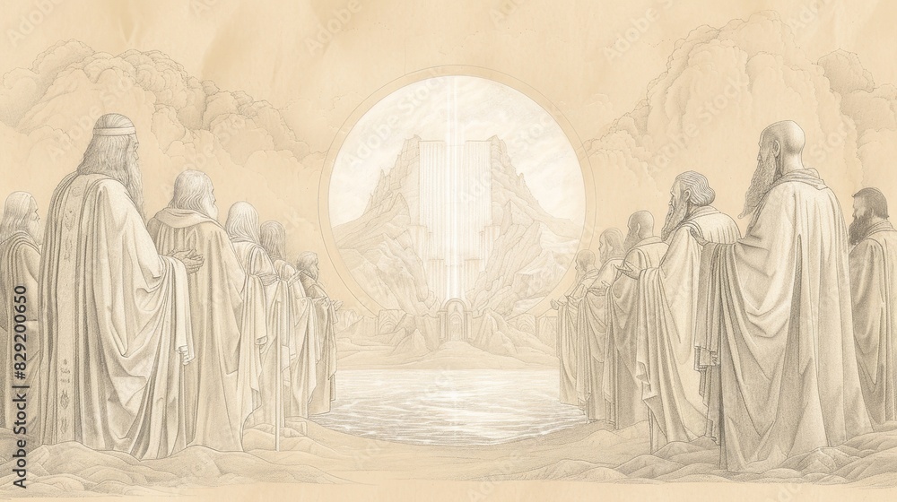 Revelation Vision, Throne Room, Sea of Glass, Elders, Creatures ...