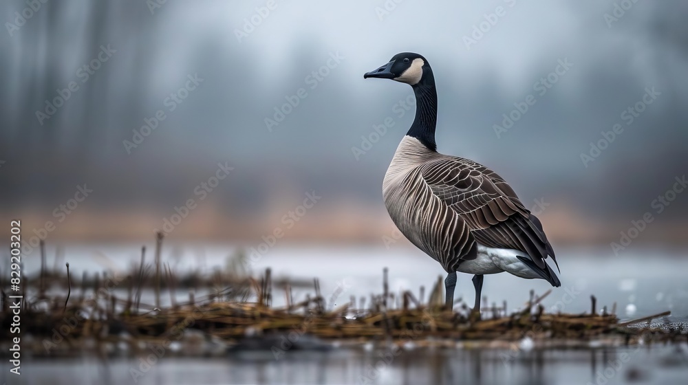 majestic goose standing alert waterfowl portrait wildlife photography ...