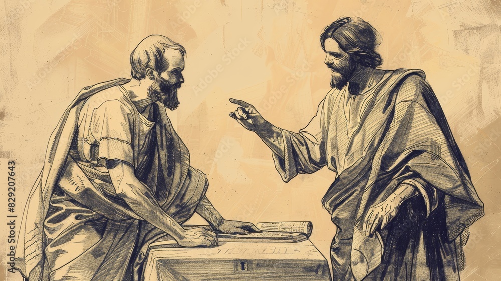 Matthew the Tax Collector Leaving Everything to Follow Jesus, Calling ...
