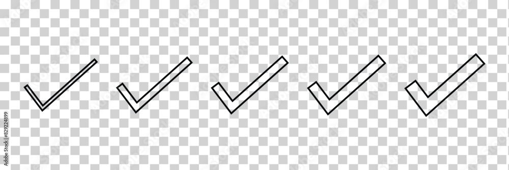 Check mark icons set. Check marks symbol collection. Simple check mark ...
