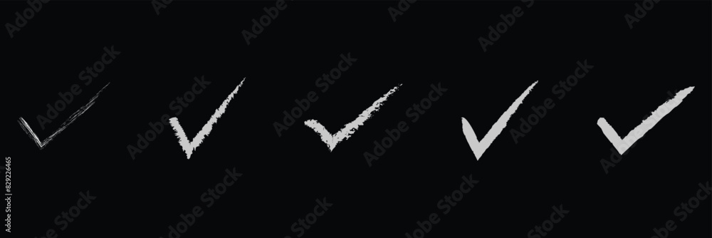 Check vector icon set. checkmark vector icon. accept, verify or done check mark sign. right ...