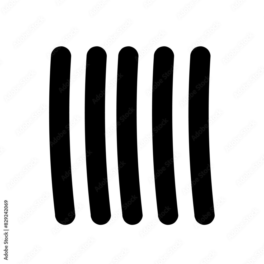 Tally mark number lines on the wall. Hand drawn sticks for counting ...